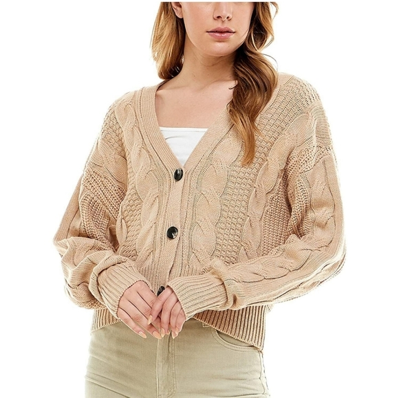 Love Tree | Sweaters | Love Tree Chunky Cable Knit Sweater Cardigan ...